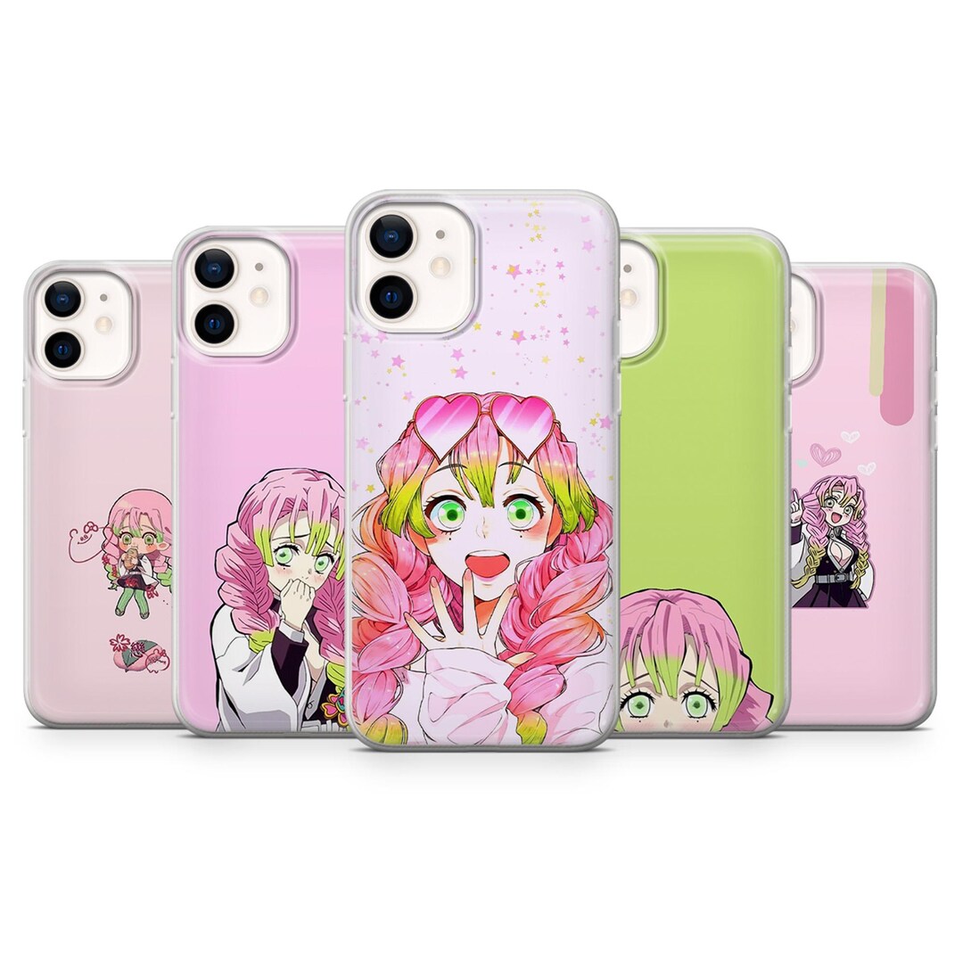 Demon Slayer Phone Case Mitsuri Cosplay Cover for iPhone 15,14,13,12,11 ...