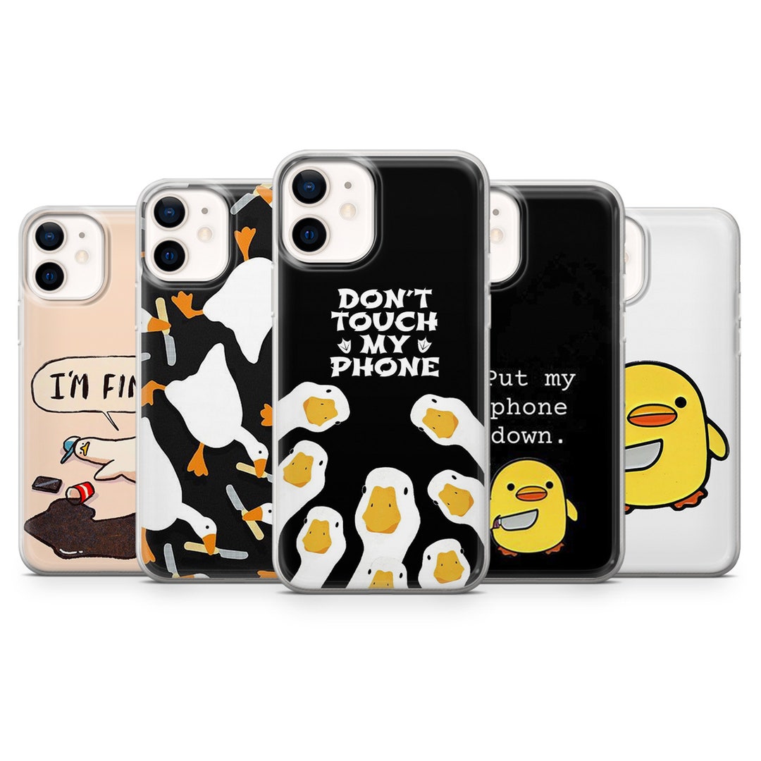 Funny Phone Case Goose Meme Duck Cover for iPhone 15 Pro, 14, 13, 12 ...