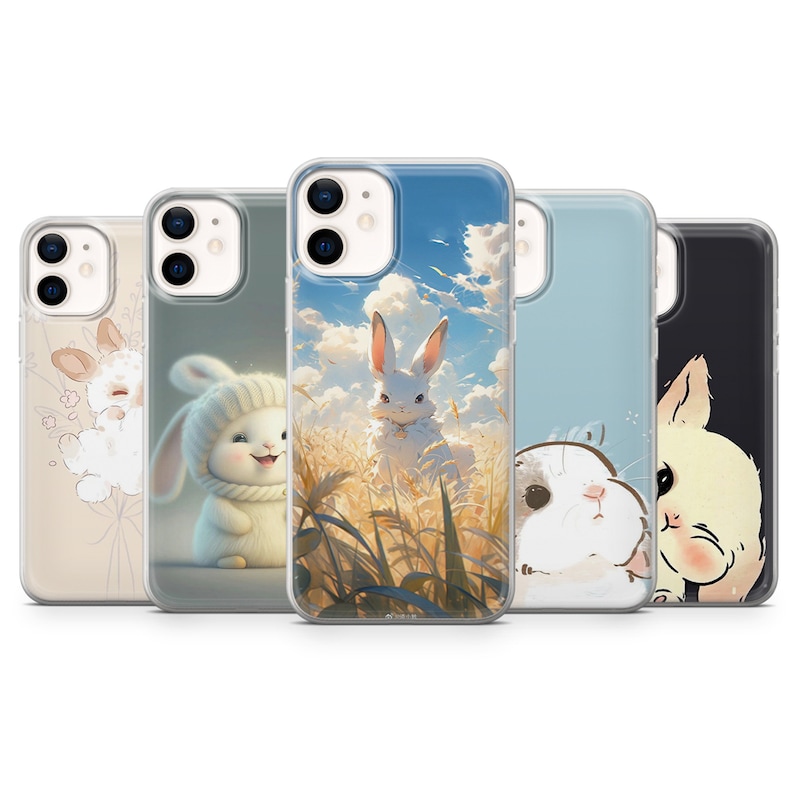 Fluffy Bunny Phone Case - Etsy