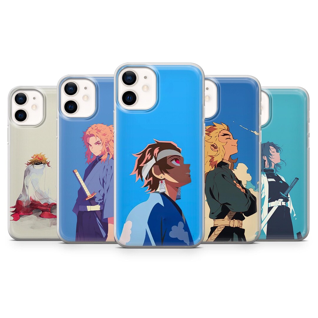 Demon Slayer Phone Case Rengoku Tanjiro Cover for iPhone 15,14,13,12,11 ...