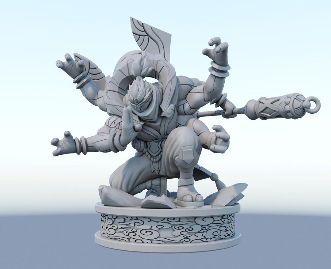Lol Jax Figurine Statue (god Staff Skin) – League of Legends Figure ...