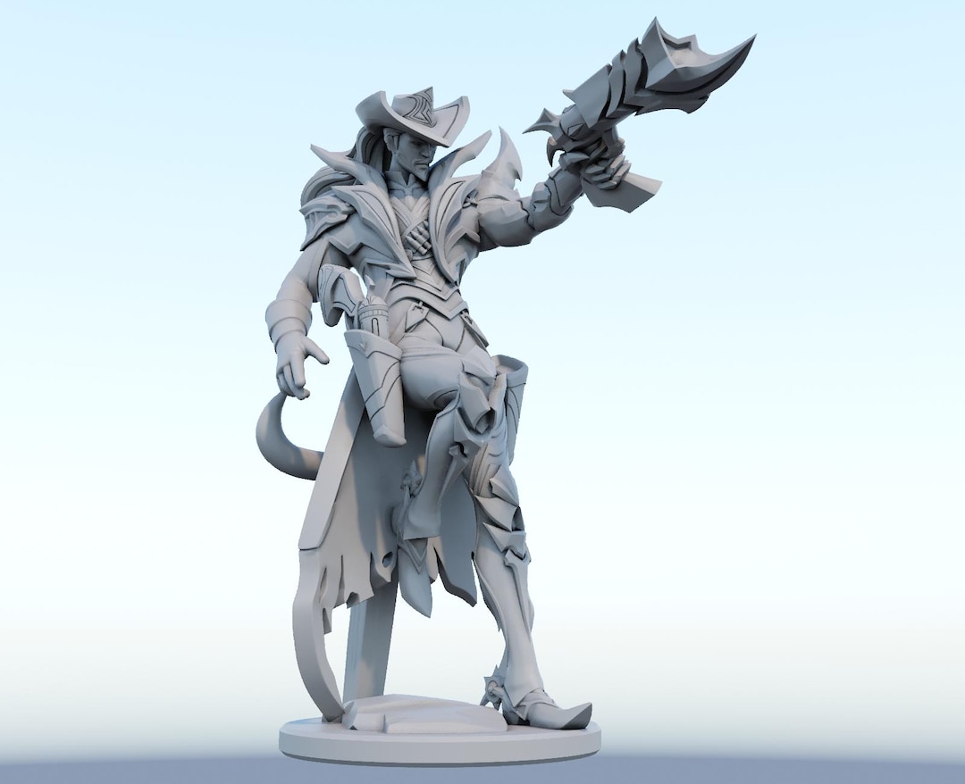 Lol Lucian Figurine Statue (high Noon Skin) – League of Legends Figure ...