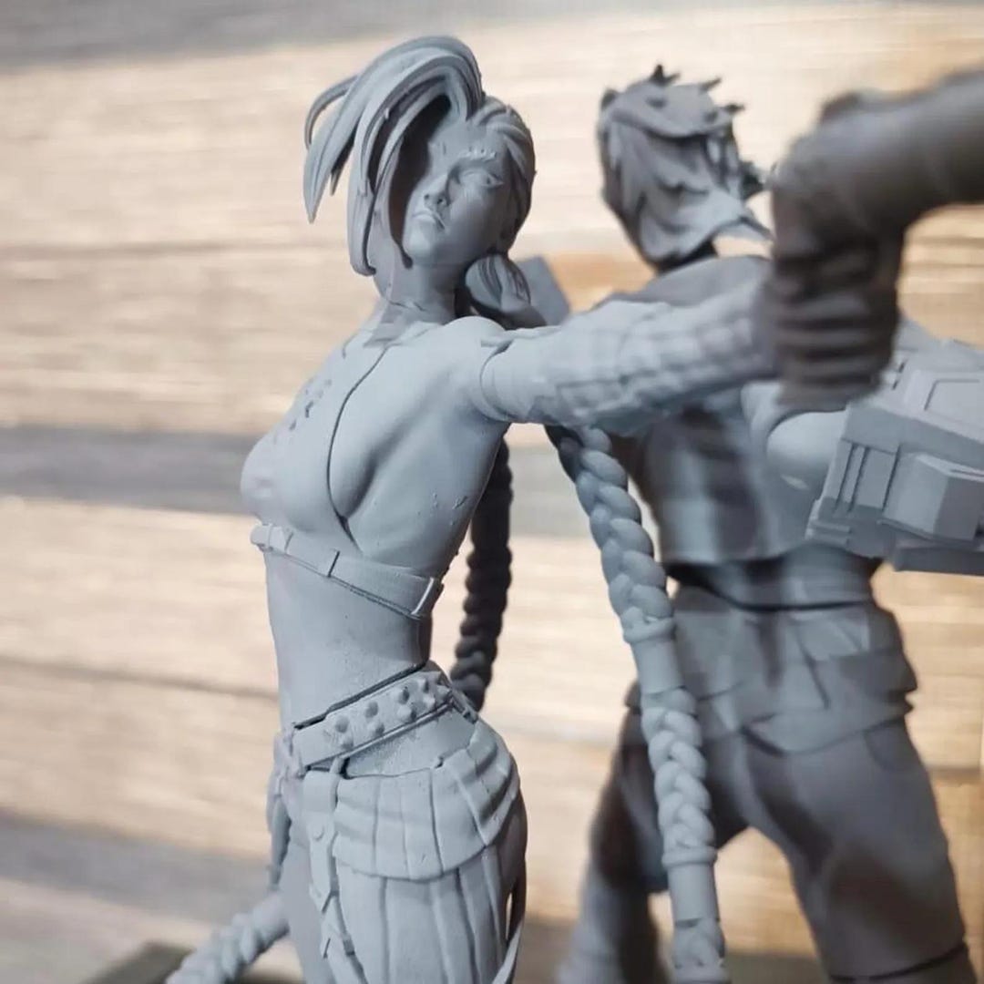 Jinx and Vi Figurine Statue – Arcane Figure, Lol | League of Legends ...