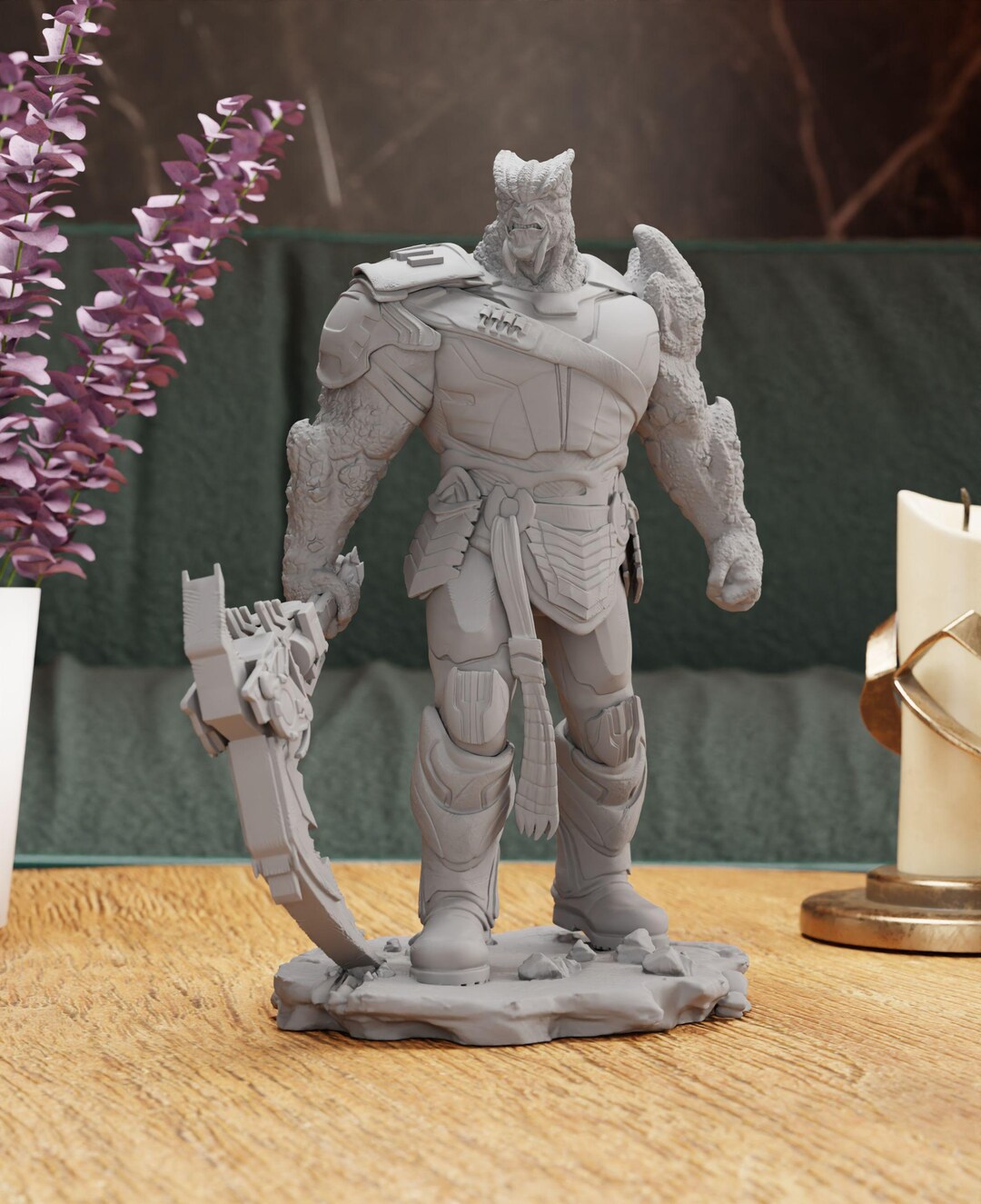 Obsidian Warrior Figurine Statue – the Colossus of Destruction Figure ...