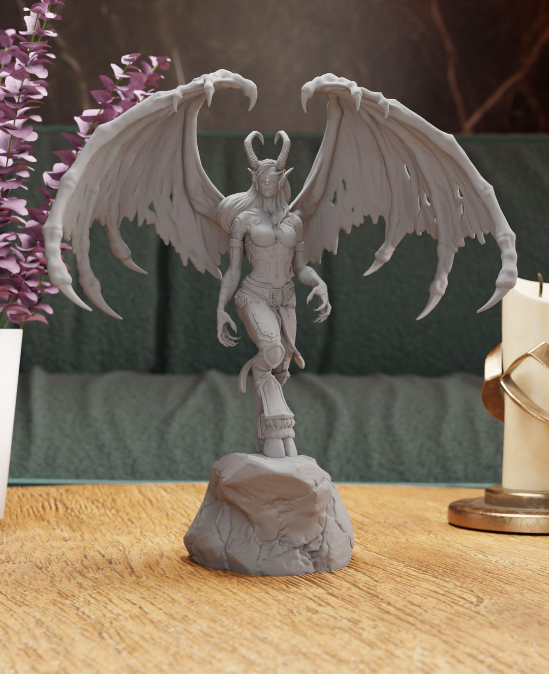 Demon Hunter Figurine Statue, World of Warcraft Character, Iconic ...