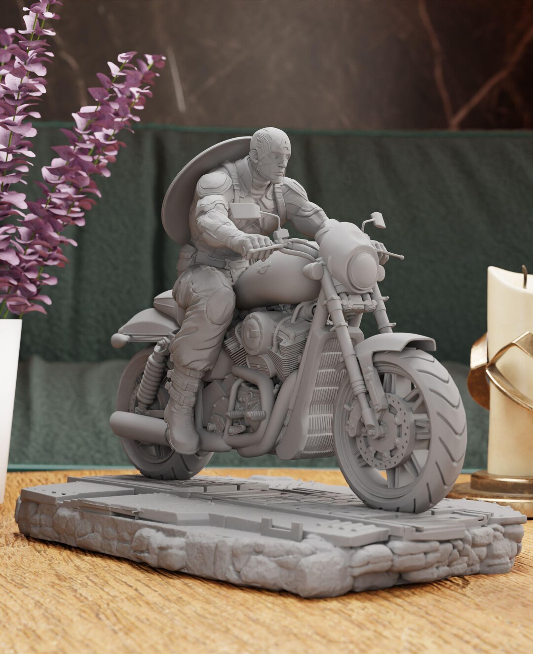 Super Soldier Figurine Statue – the Defender of Justice Figure | Shield ...