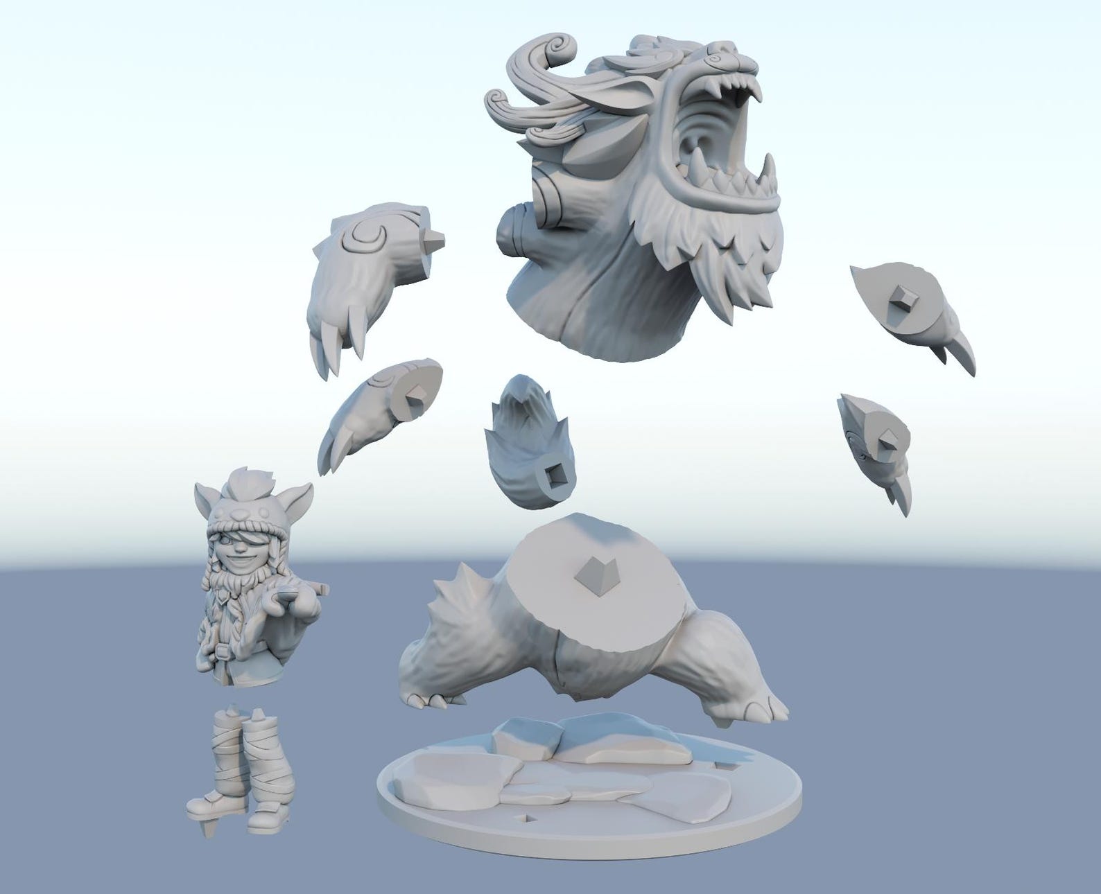 Lol Nunu and Willump Figurine Statue – League of Legends Figure | Boy ...