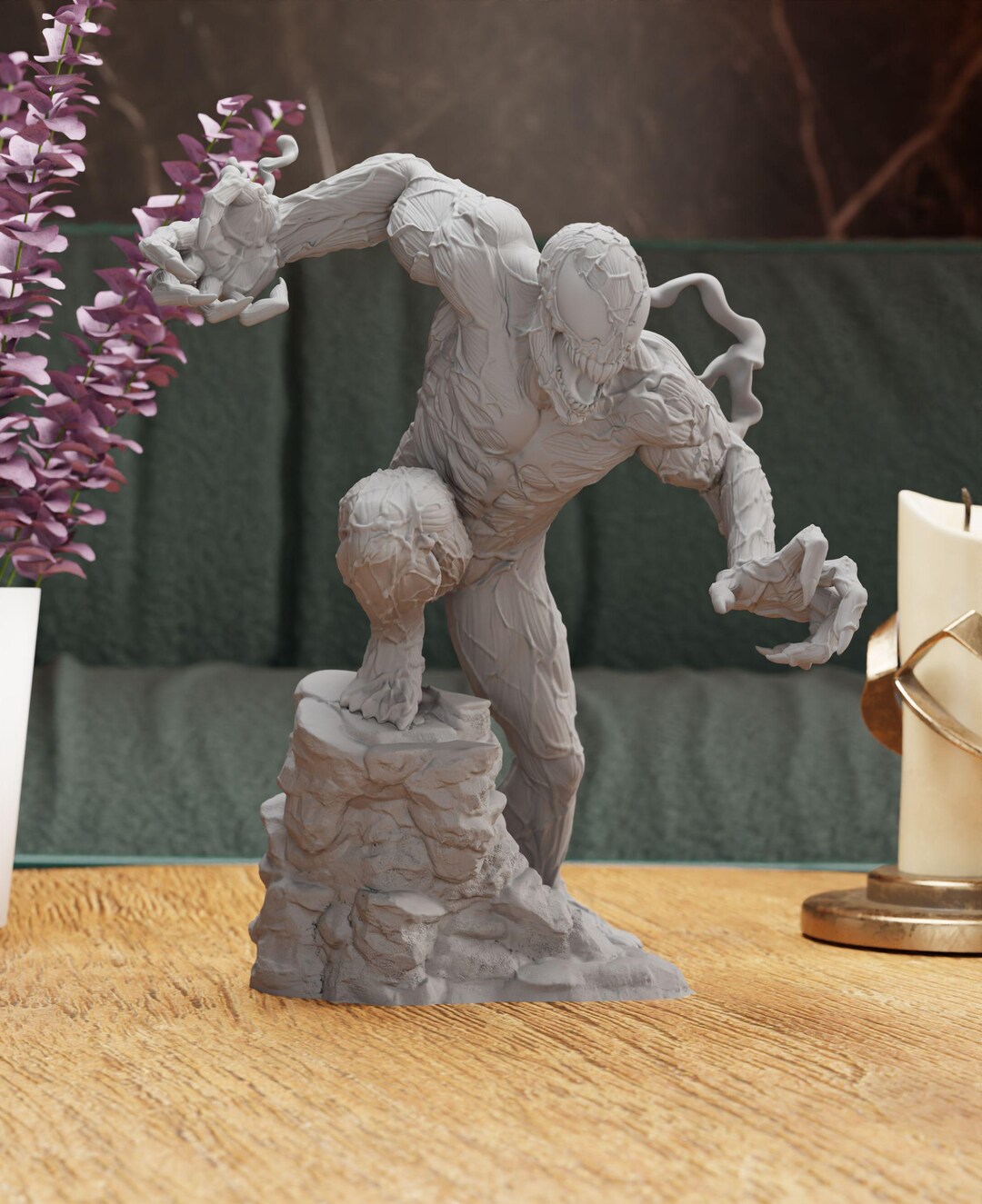 Red Parasite Figurine Statue the Destructive Symbiote Figure the ...