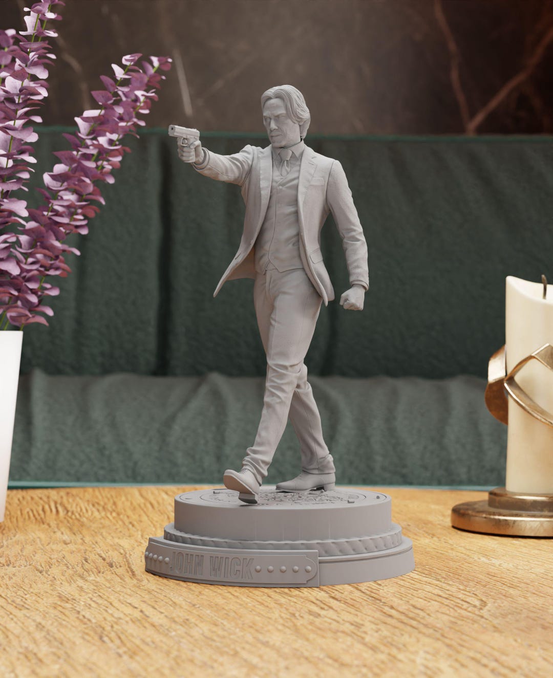 John Wick Figurine Statue John Wick Figure Relentless Assassin and ...