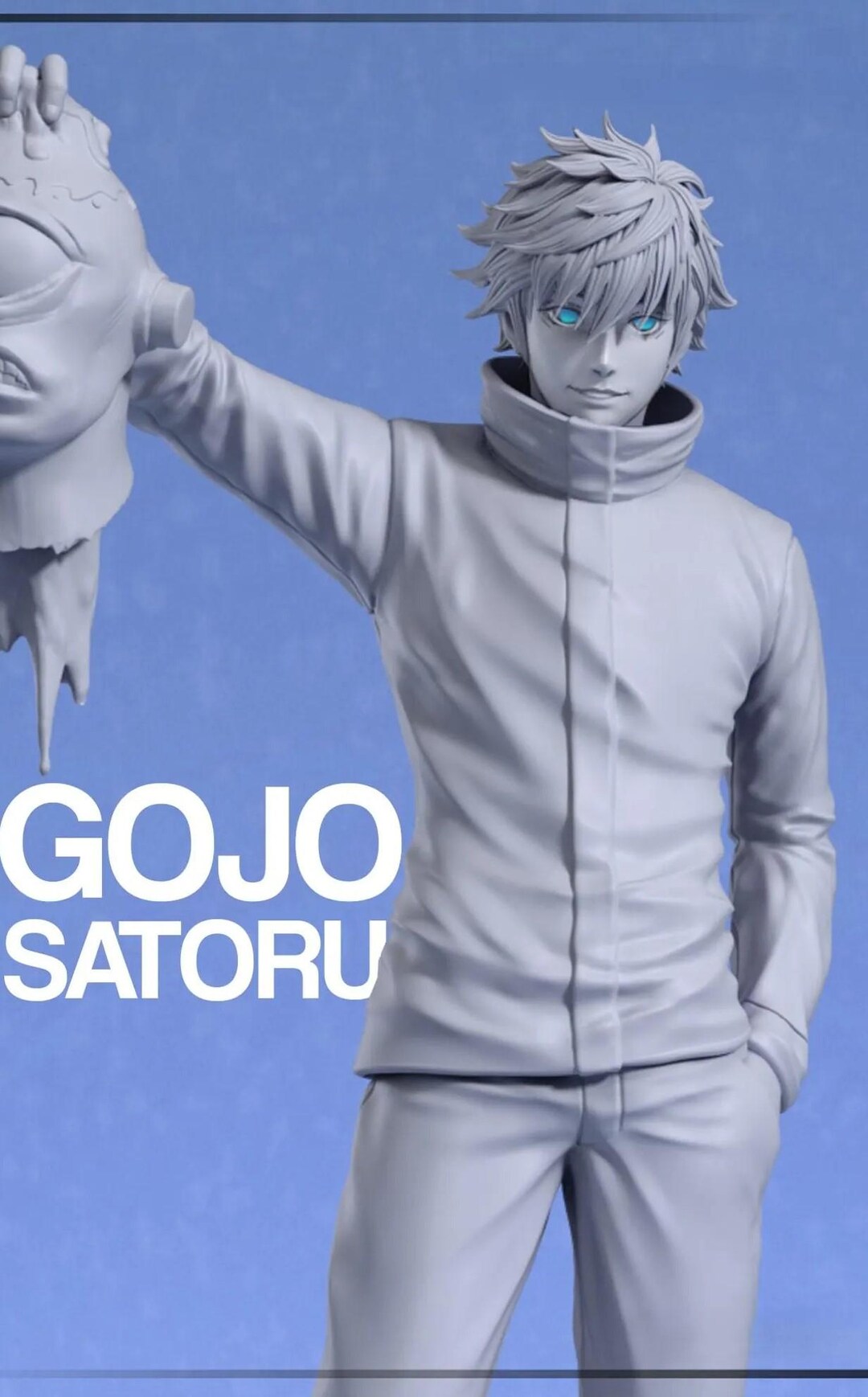 Satoru Gojo Holding Jogo's Head Figurine Statue – Jujutsu Kaisen Figure ...