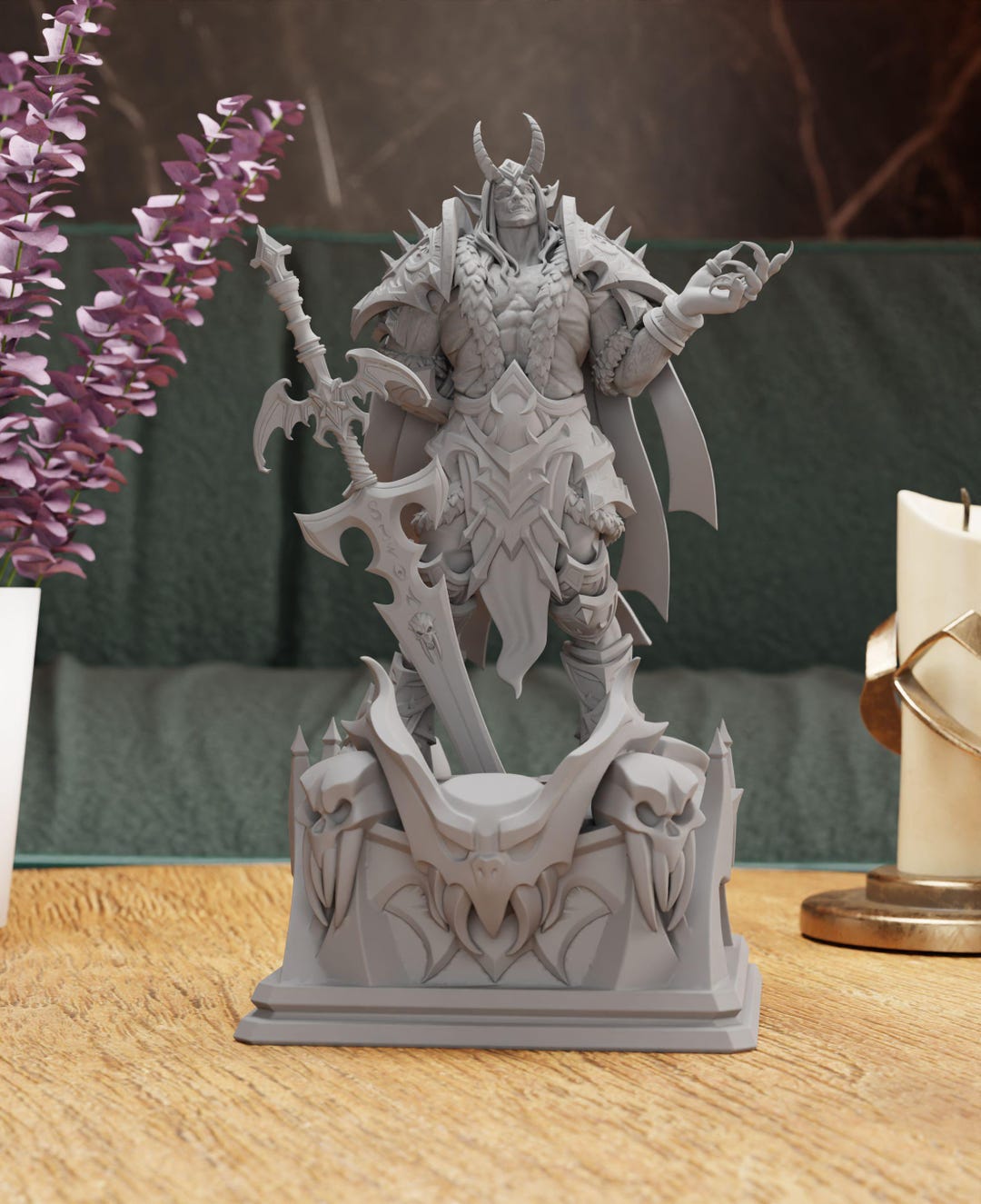 Sire Denathrius Figurine Statue, World of Warcraft Character, Ruler of ...