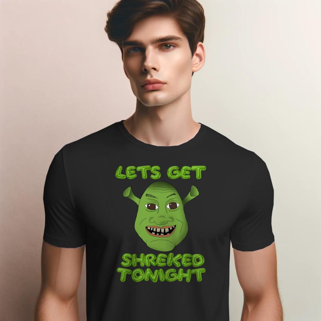 Shrek Funny Meme Unisex Tee Shirt, Heavy Cotton T-shirt, Graphic Shrek ...