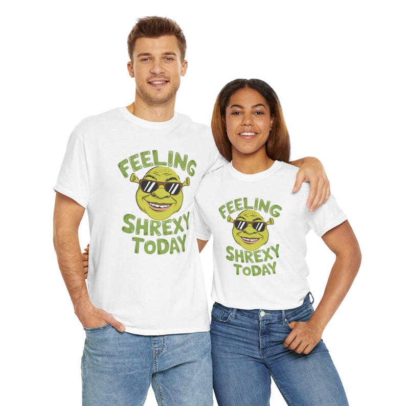 Shrexy Tee, Funny Meme Shrek Shirt, Unisex Heavy Cotton Tshirt, Graphic ...