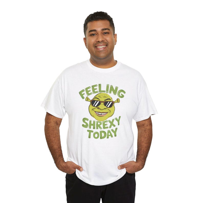 Shrexy Tee, Funny Meme Shrek Shirt, Unisex Heavy Cotton Tshirt, Graphic ...