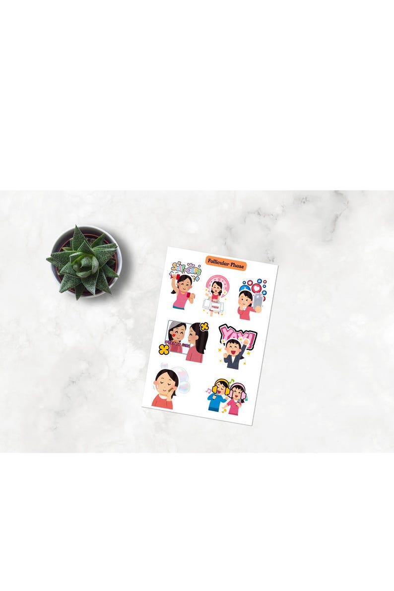 7 Follicular Phase Sticker – Self-care & Feminine Energy Illustration ...