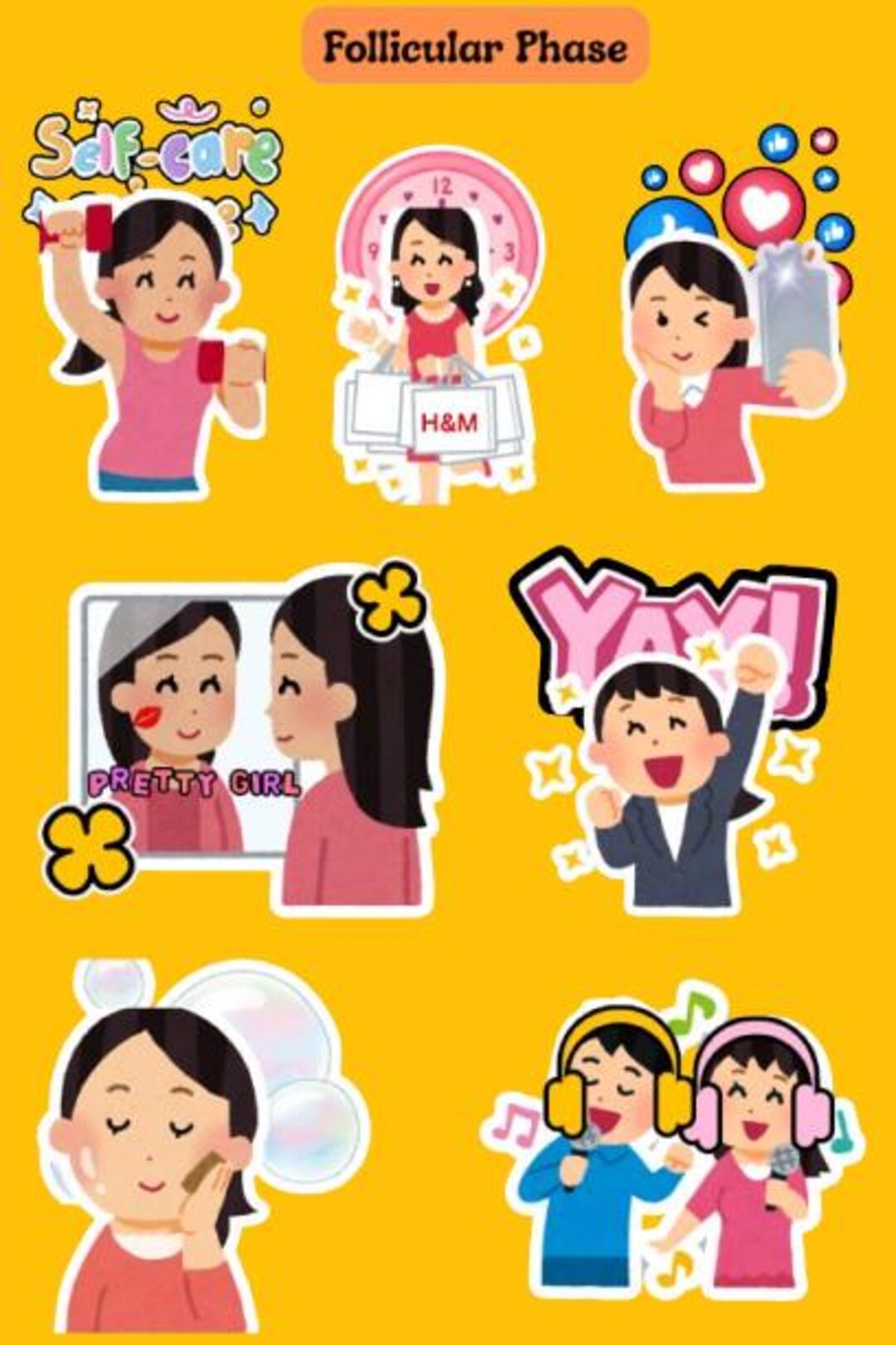 7 Follicular Phase Sticker – Self-care & Feminine Energy Illustration ...