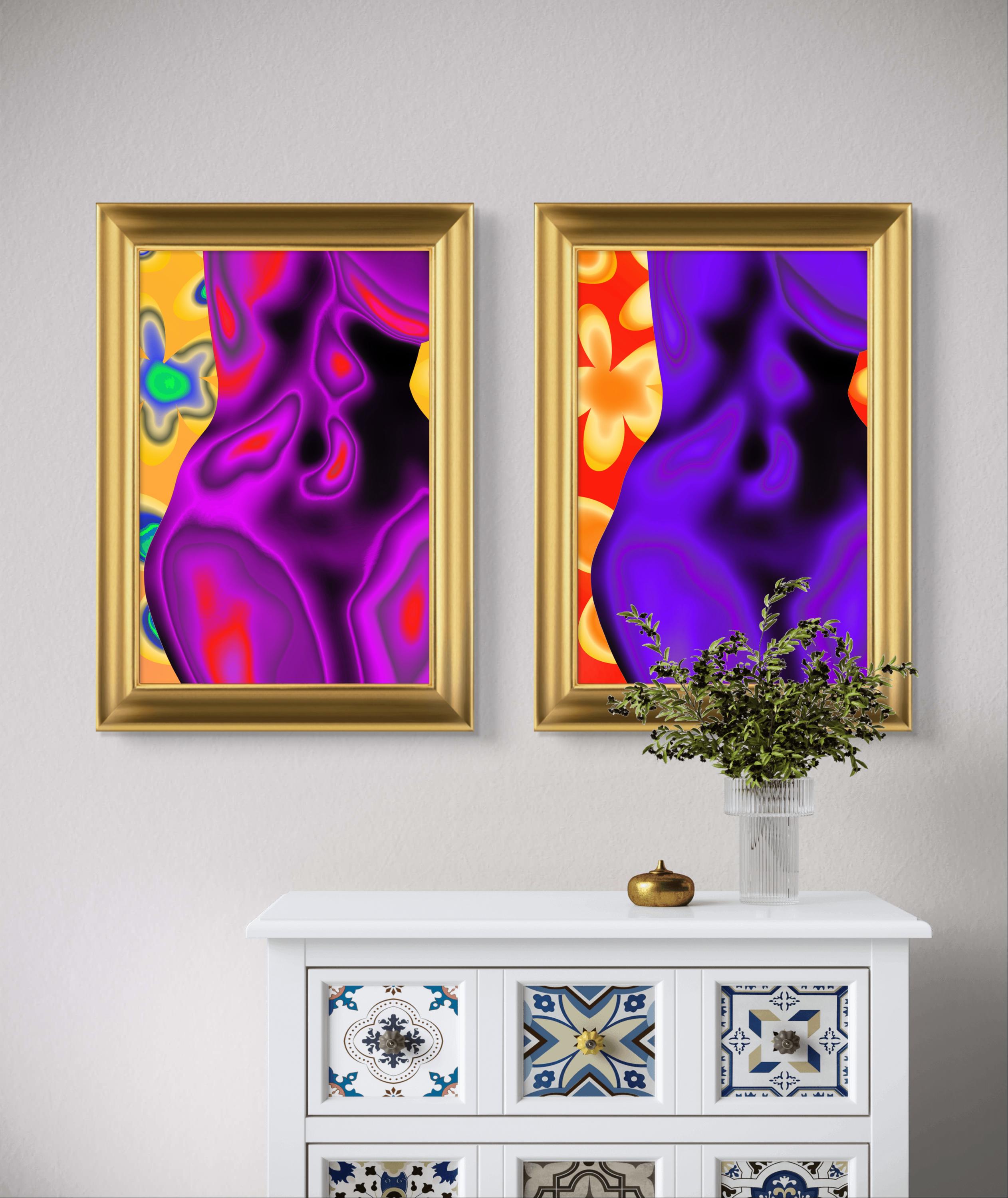 Thermal Female Body Digital Download Vibrant Abstract Art Print Instant ...