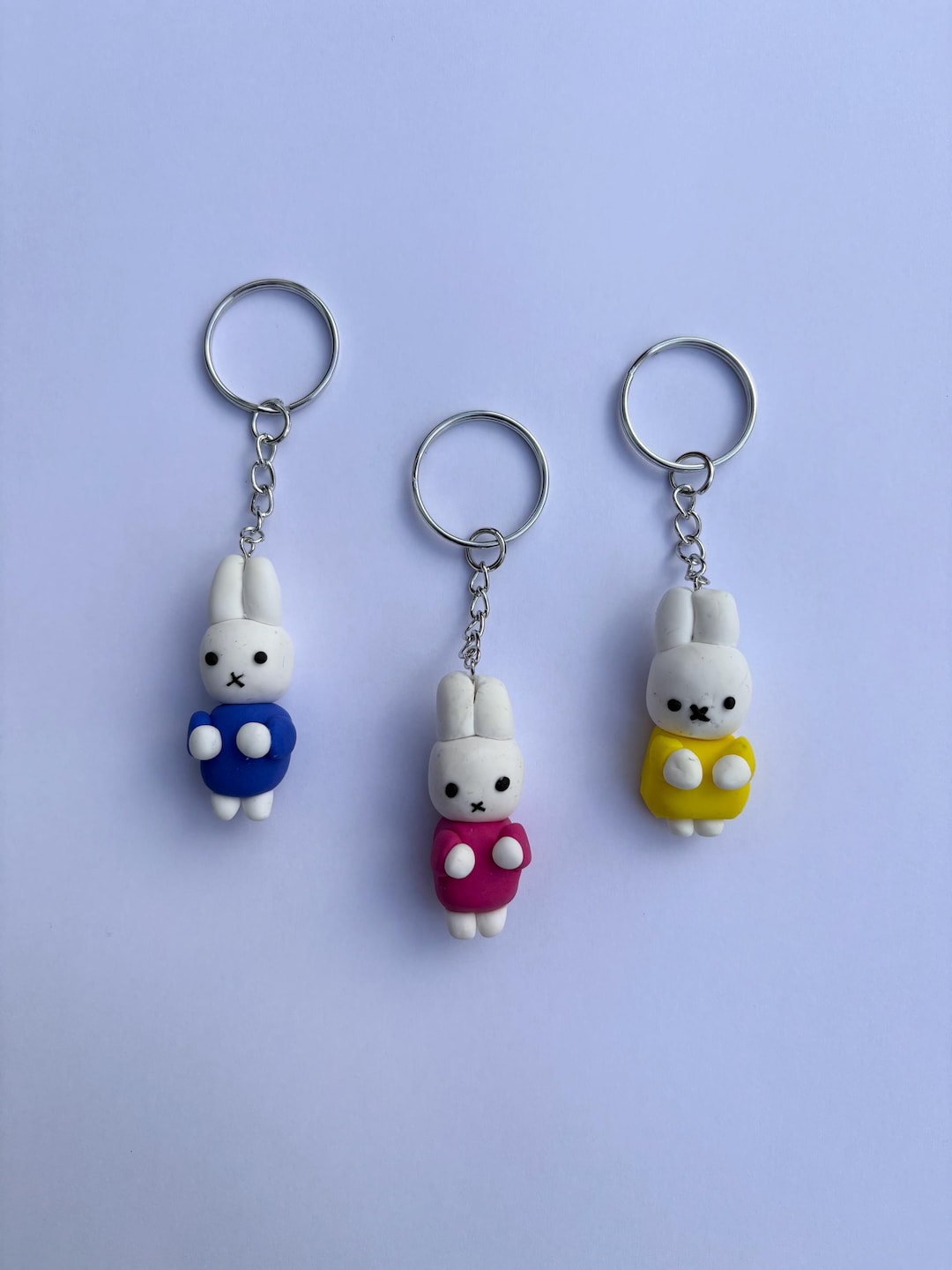 Miffy Inspired Homemade Keychains - Etsy