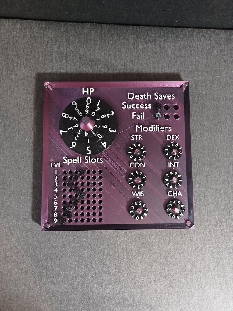 Dungeons and Dragons Stat Tracker STL File - Etsy