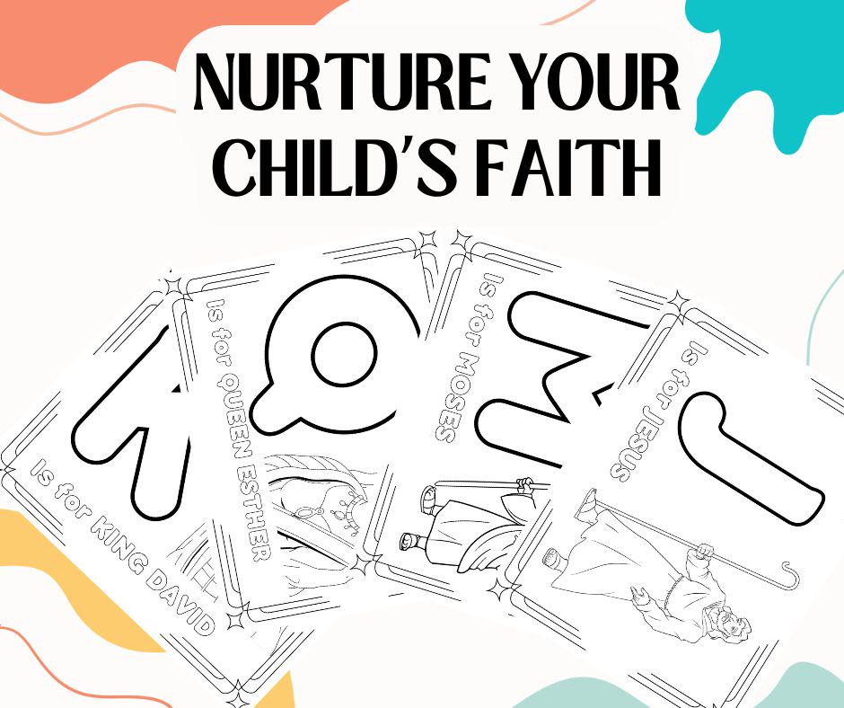 Bible Alphabet Coloring Pages for Toddlers, Preschoolers, and Kids - Etsy