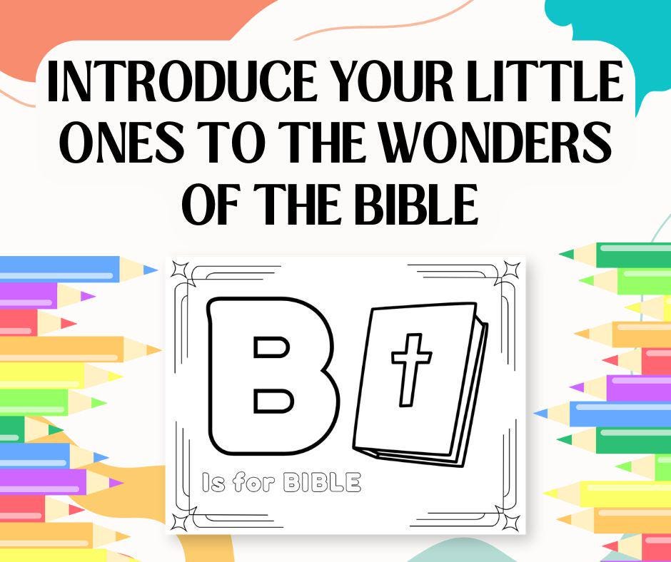 Bible Alphabet Coloring Pages for Toddlers, Preschoolers, and Kids - Etsy