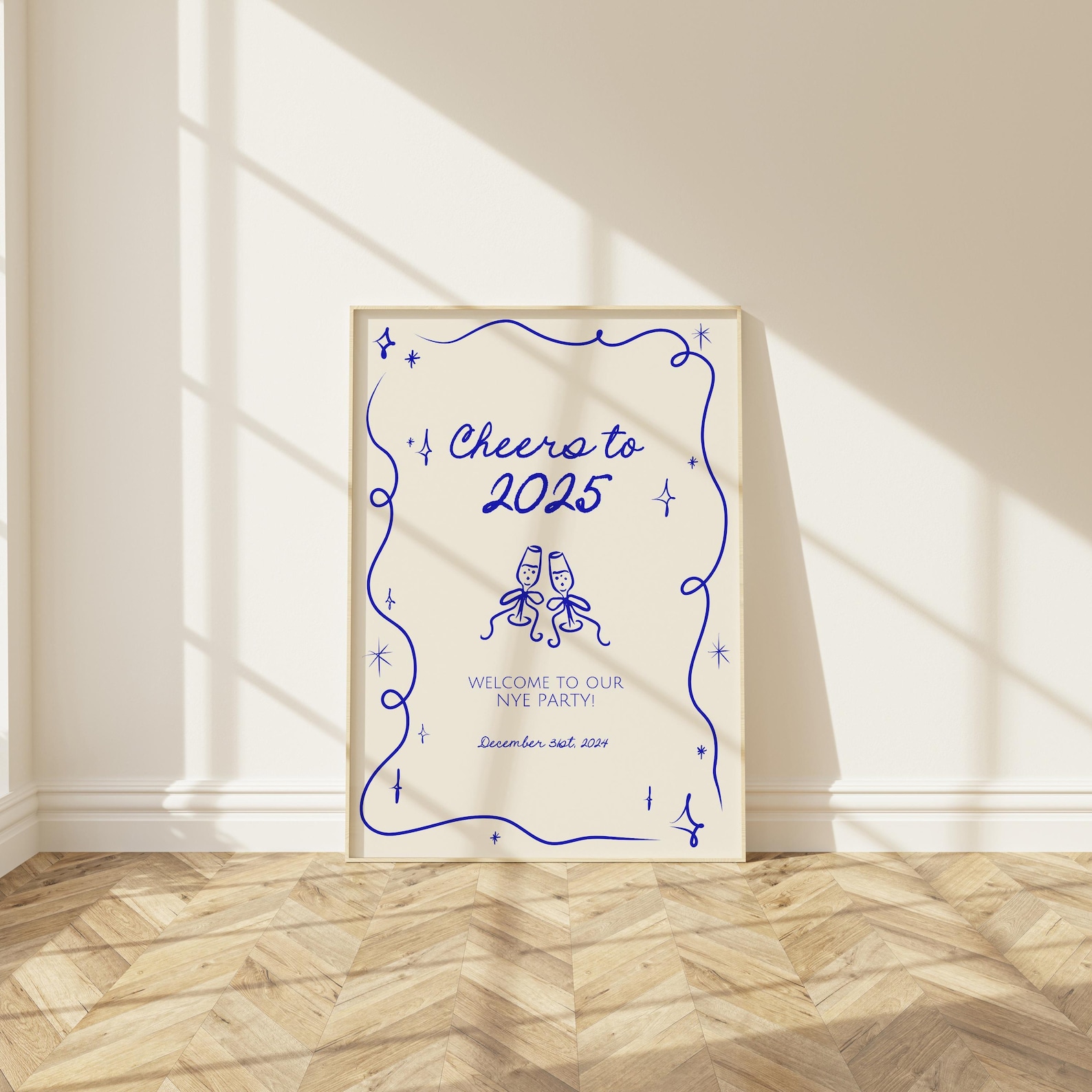 New Years Eve Welcome Sign Template, NYE Party Sign, Trendy NYE Welcome ...