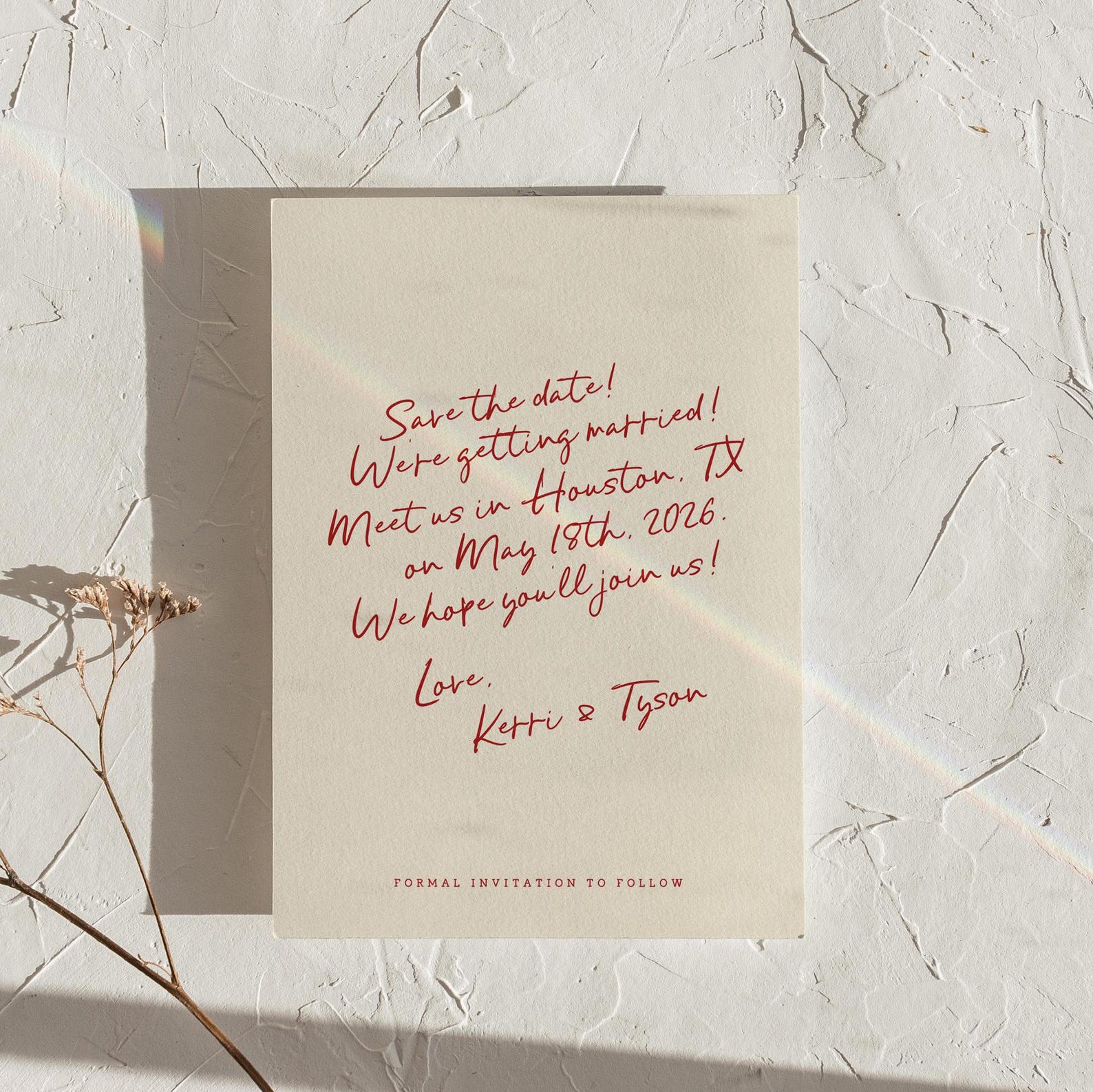 Hand Drawn Wedding Save the Date Template, Handwritten Invite, Modern ...