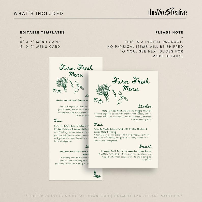 Fresh off the Market Menu Template, Bridal Shower Menu, Wedding Shower ...