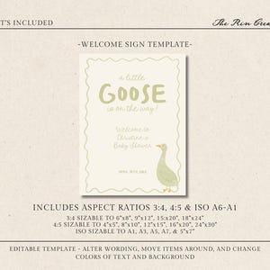 Baby Shower Welcome Sign Template, Baby Shower Sign, Editable Welcome ...