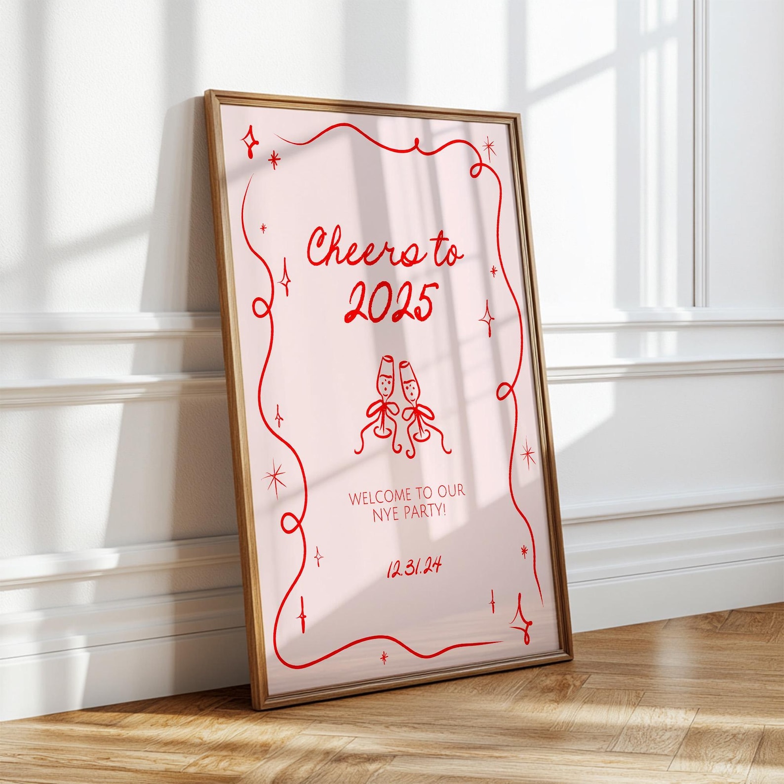 New Years Eve Welcome Sign Template, NYE Party Sign, Trendy NYE Welcome ...