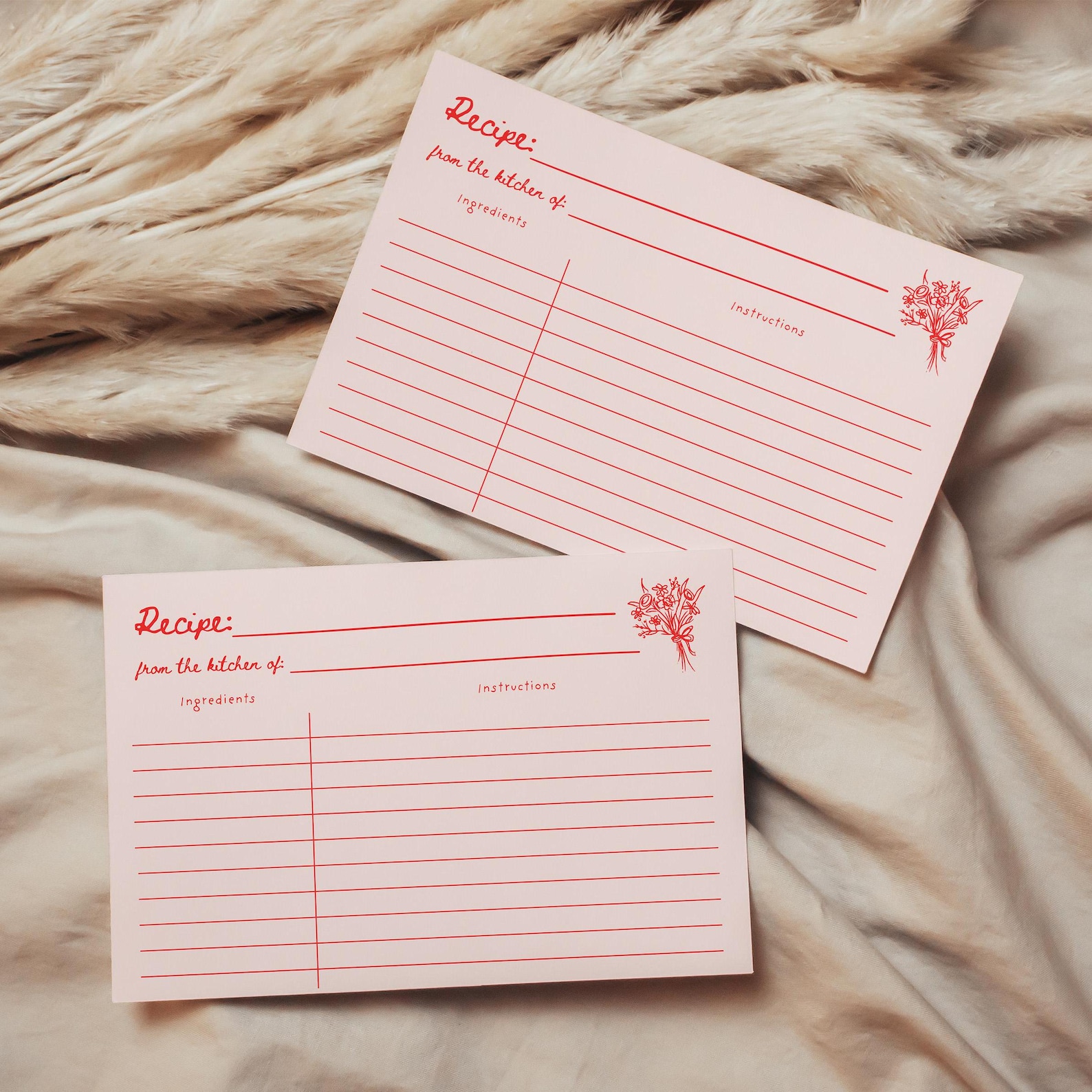 Recipe Card Template, Bridal Shower Recipe Card Insert, Recipe Request ...