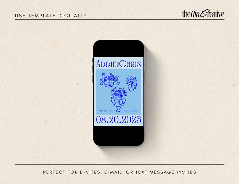 Save the Date Template, Save Our Date, Wedding Stationary, Modern Save ...