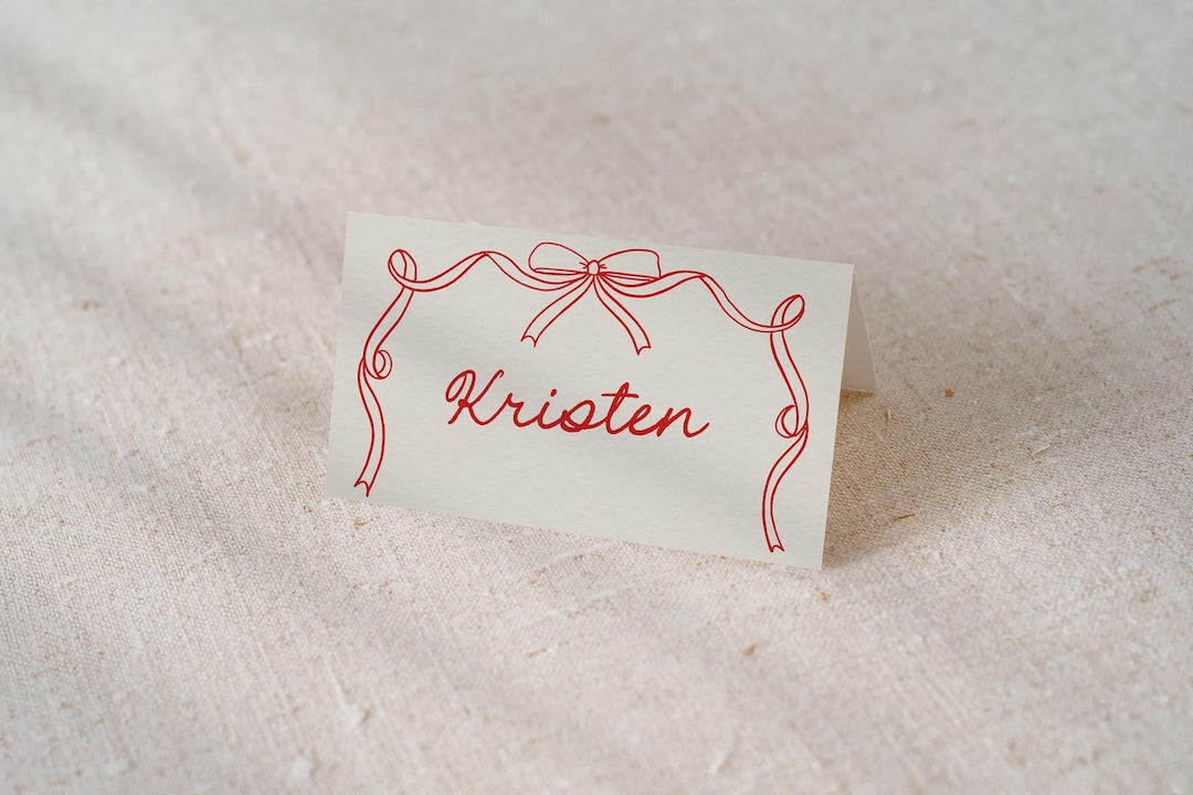 Name Place Card Template, Folded Place Card Template, Flat Place Card ...
