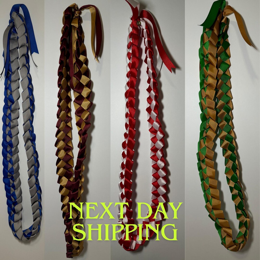 Single Braid Ribbon Leis for Graduation, Senior Night, Awards, and ...