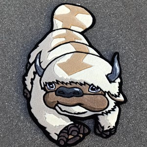 Appa Avatar Aang Anime Rug, Anime Carpet, Anime Art Rug, Anime Area Rug ...