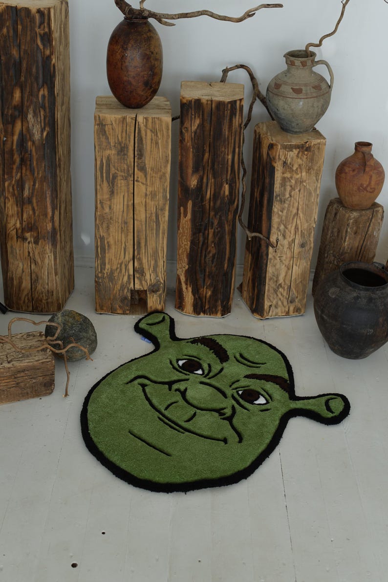 Fluffy Cartoon Shrek Rug: A Fun and Soft Decoration for Your Living ...