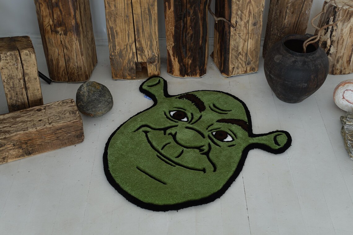 Fluffy Cartoon Shrek Rug: A Fun and Soft Decoration for Your Living ...