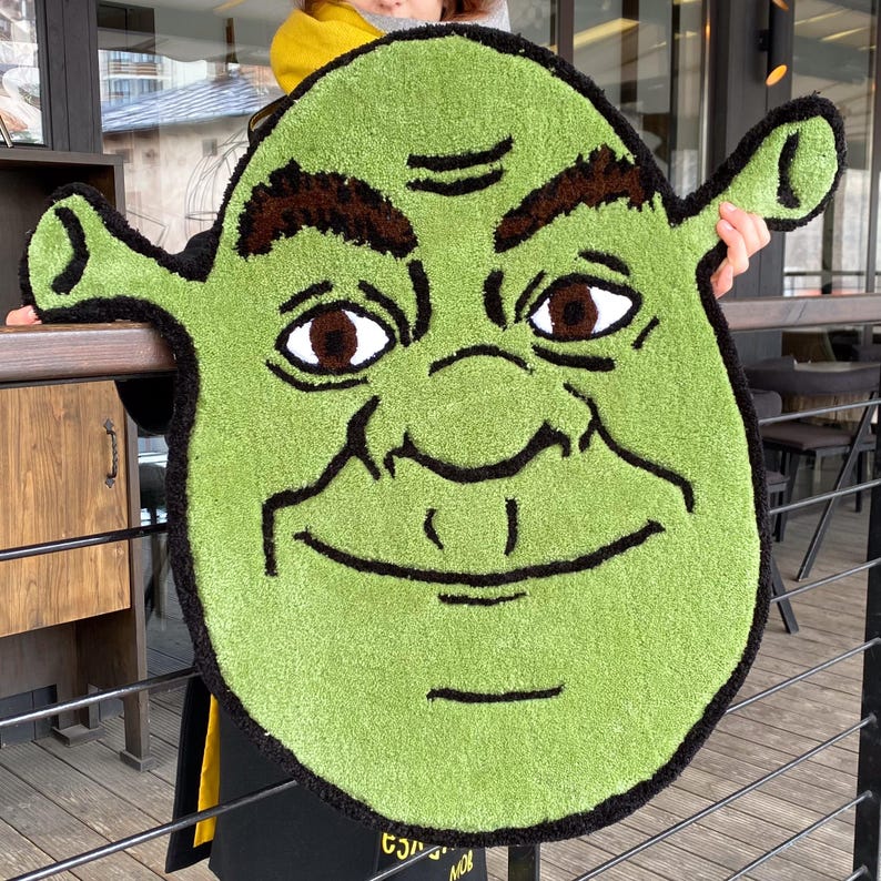 Fluffy Cartoon Shrek Rug: A Fun and Soft Decoration for Your Living ...