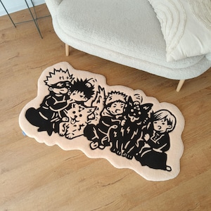 Jujutsu Kaisen Anime Rug, Anime Carpet, Anime Art Rug, Anime Area Rug ...