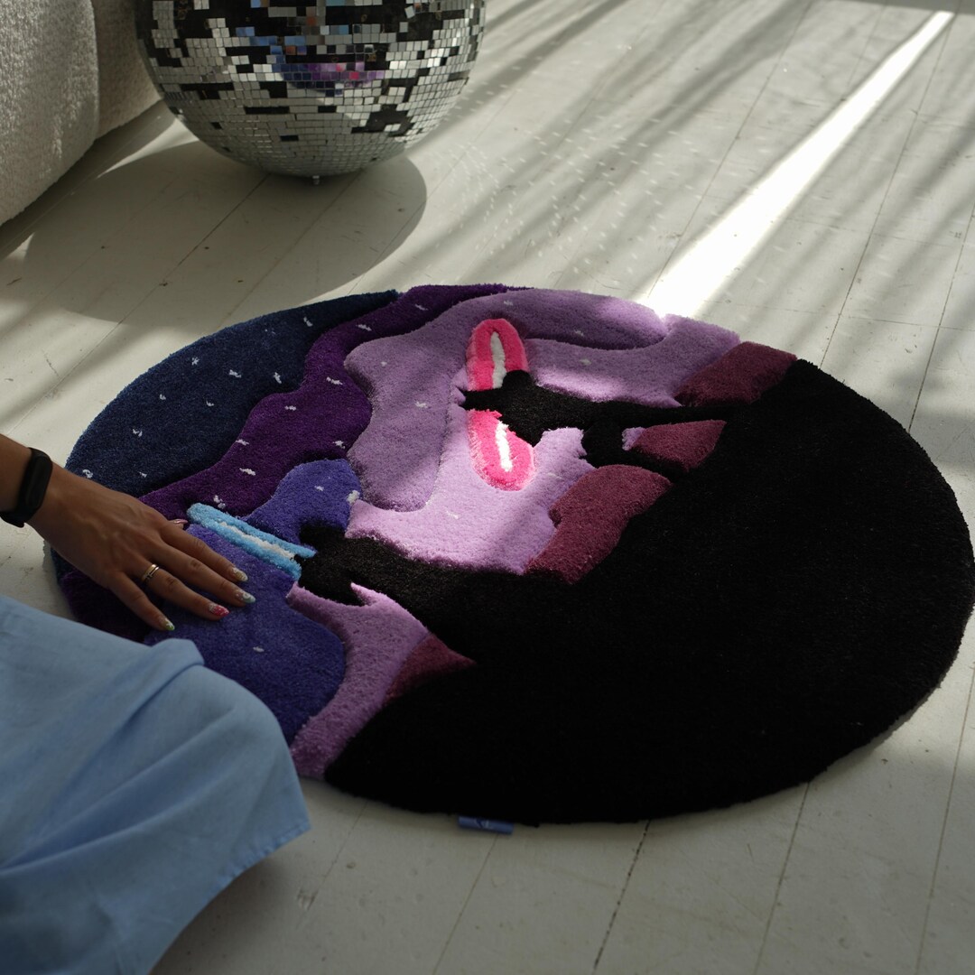 Glow-in-the-dark Star Wars Tufted Rug - Handmade Galactic Carpet ...