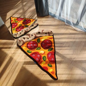 Slice of Pizza 3D Tufted Rug, Kitchen Pizza Area Rug,kitchen Decor ...