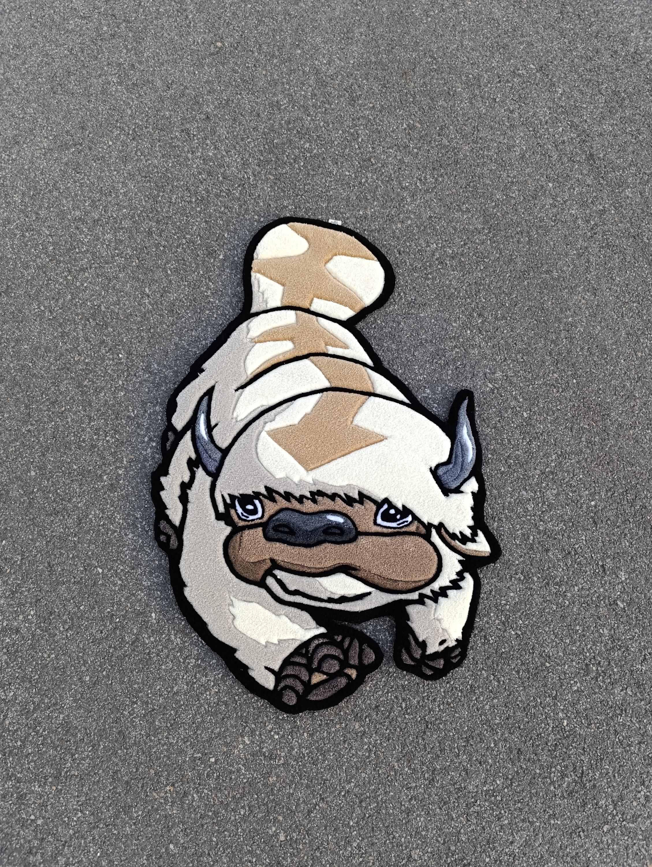 Appa Avatar Aang Anime Rug, Anime Carpet, Anime Art Rug, Anime Area Rug ...