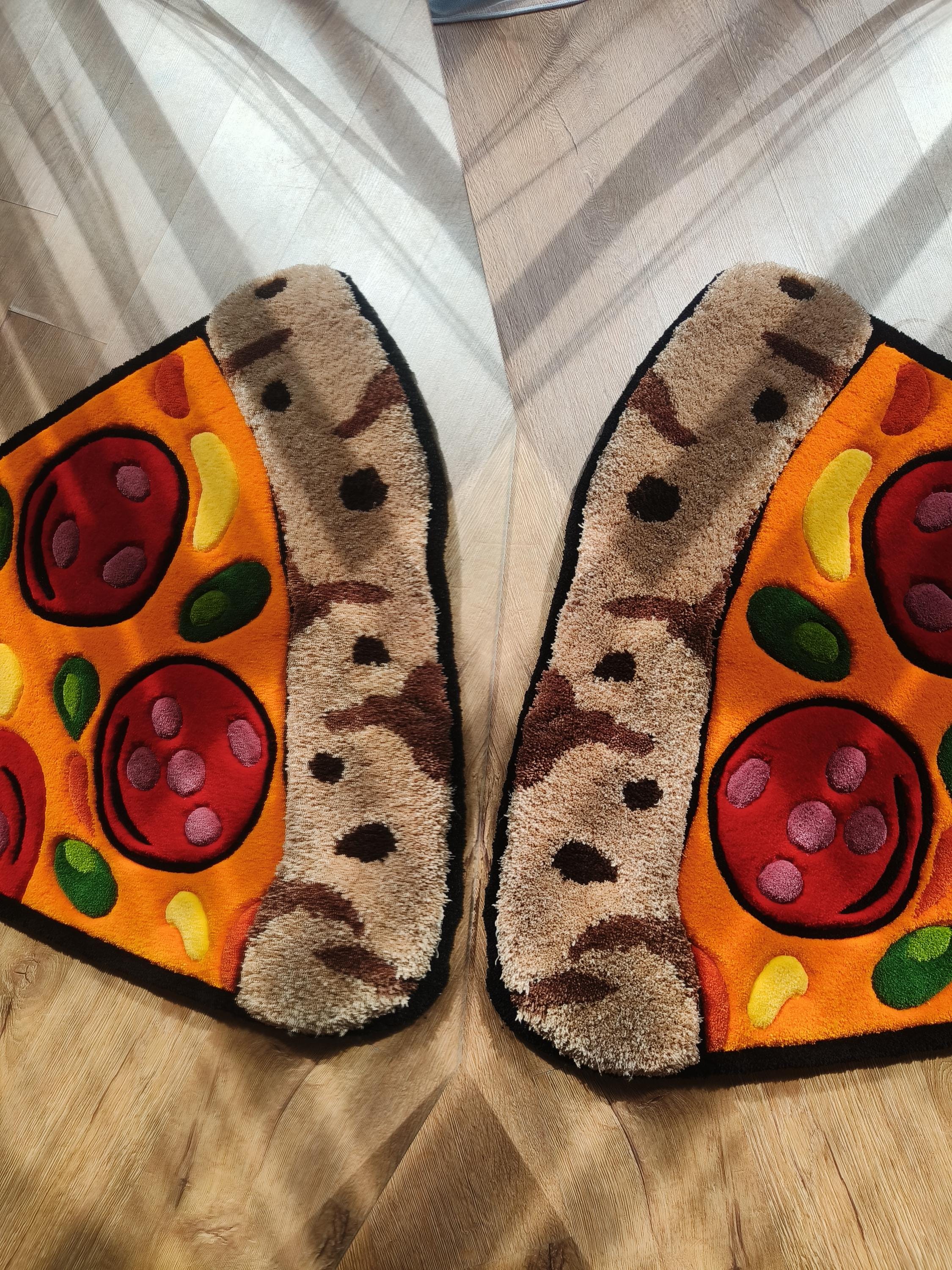 Slice of Pizza 3D Tufted Rug, Kitchen Pizza Area Rug,kitchen Decor ...