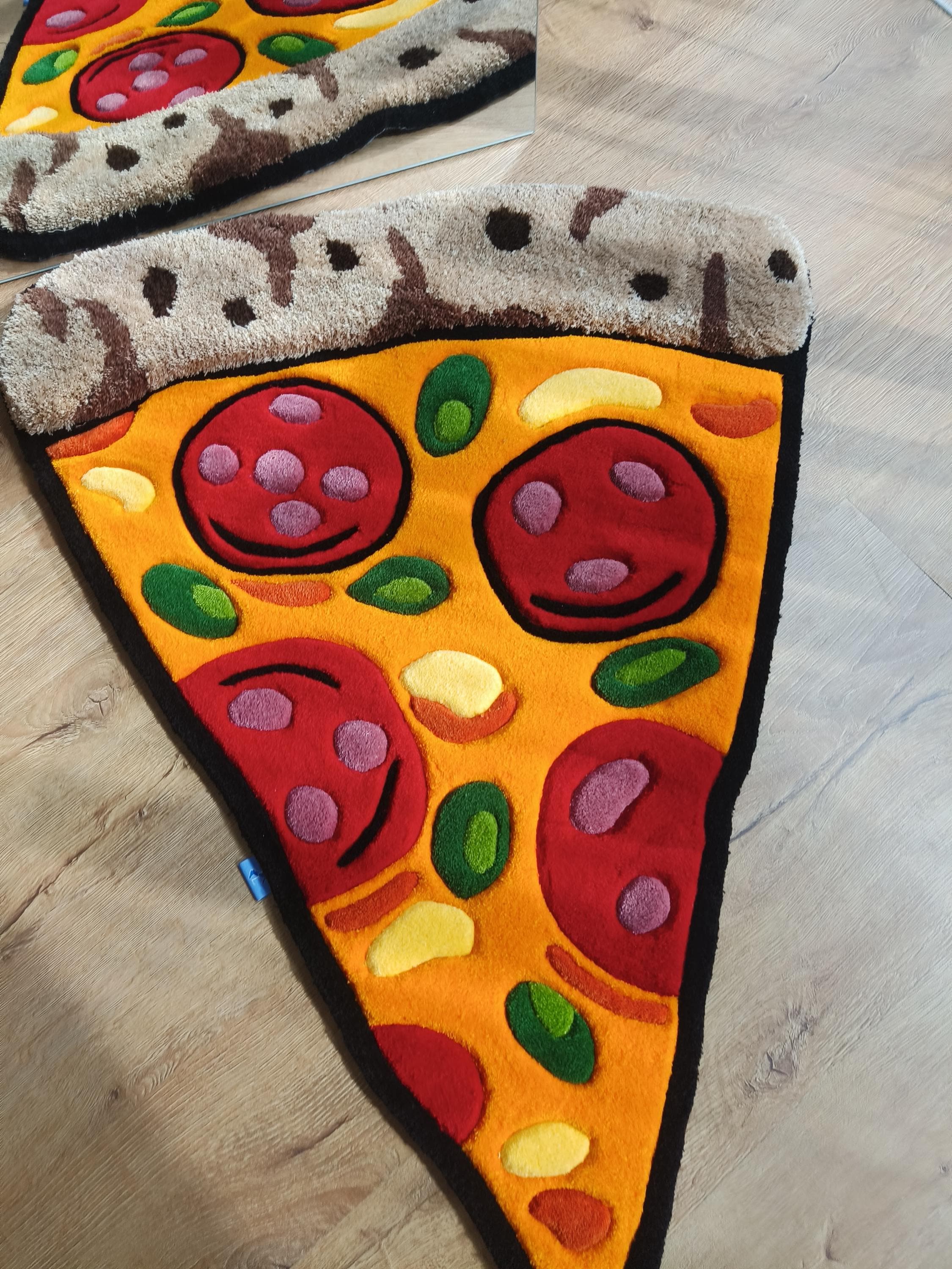 Slice of Pizza 3D Tufted Rug, Kitchen Pizza Area Rug,kitchen Decor ...