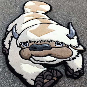 Appa Avatar Aang Anime Rug, Anime Carpet, Anime Art Rug, Anime Area Rug ...