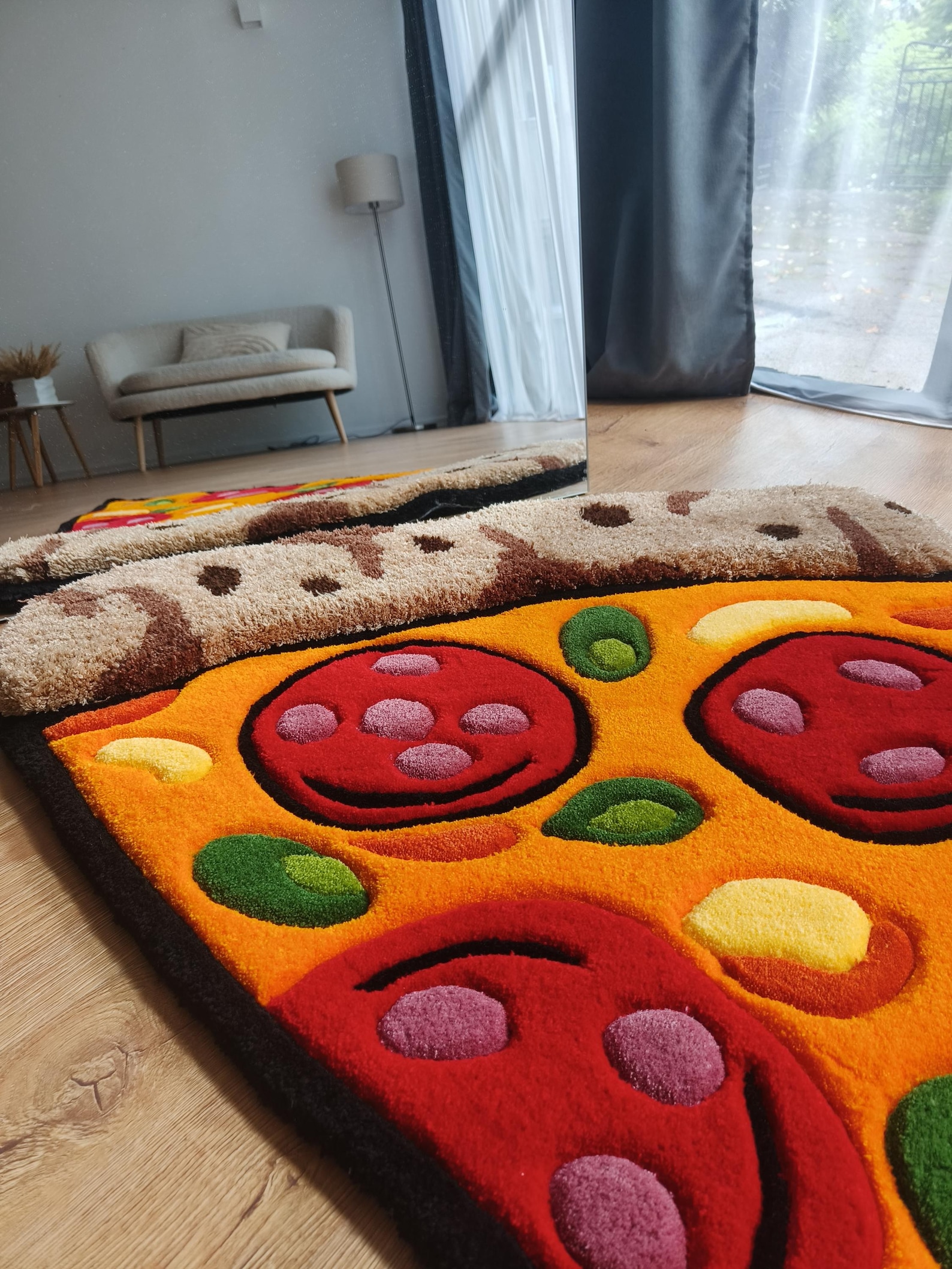 Slice of Pizza 3D Tufted Rug, Kitchen Pizza Area Rug,kitchen Decor ...