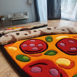 Slice of Pizza 3D Tufted Rug, Kitchen Pizza Area Rug,kitchen Decor ...