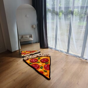 Slice of Pizza 3D Tufted Rug, Kitchen Pizza Area Rug,kitchen Decor ...