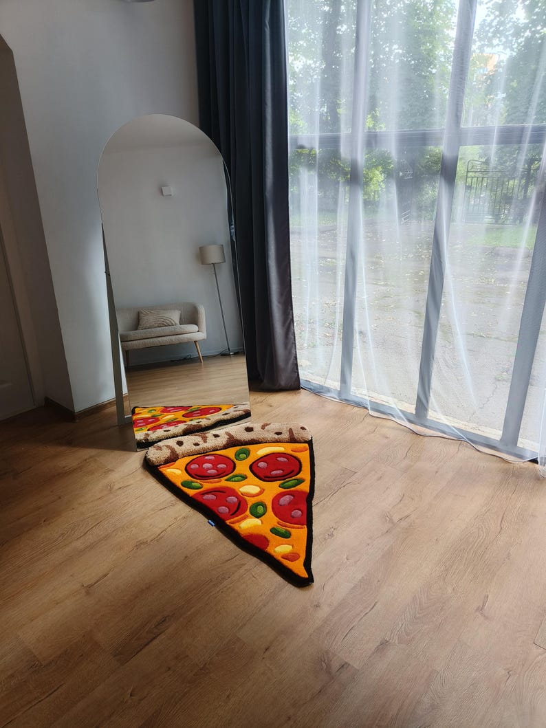 Slice of Pizza 3D Tufted Rug, Kitchen Pizza Area Rug,kitchen Decor ...