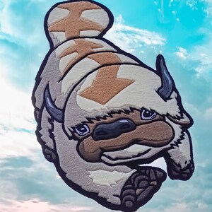 Appa Avatar Aang Anime Rug, Anime Carpet, Anime Art Rug, Anime Area Rug ...